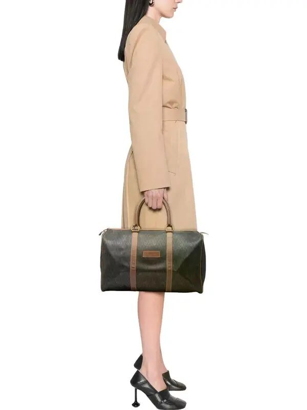 Dior Honeycomb Coated Canvas Boston Bag - Black