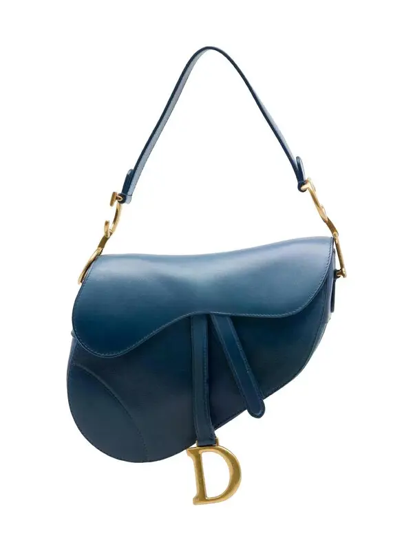 Dior Gradient Calfskin Saddle Bag Shoulder Bag - Blue