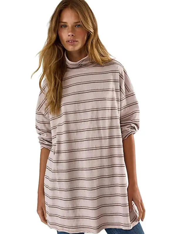 We The Free Nevada Striped Long-sleeve Tee - Mocha Combo