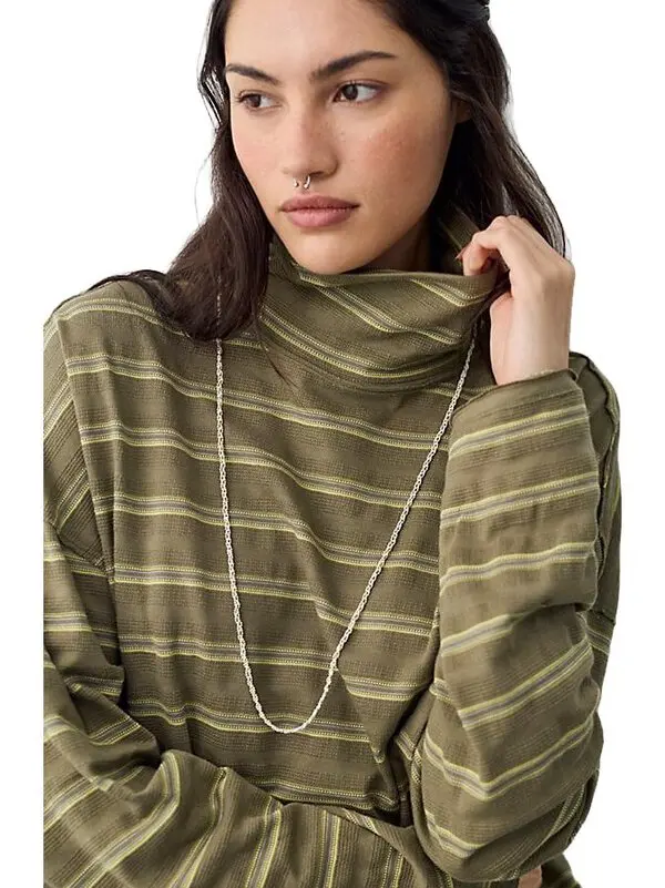We The Free Nevada Striped Long-sleeve Tee - Pine Combo
