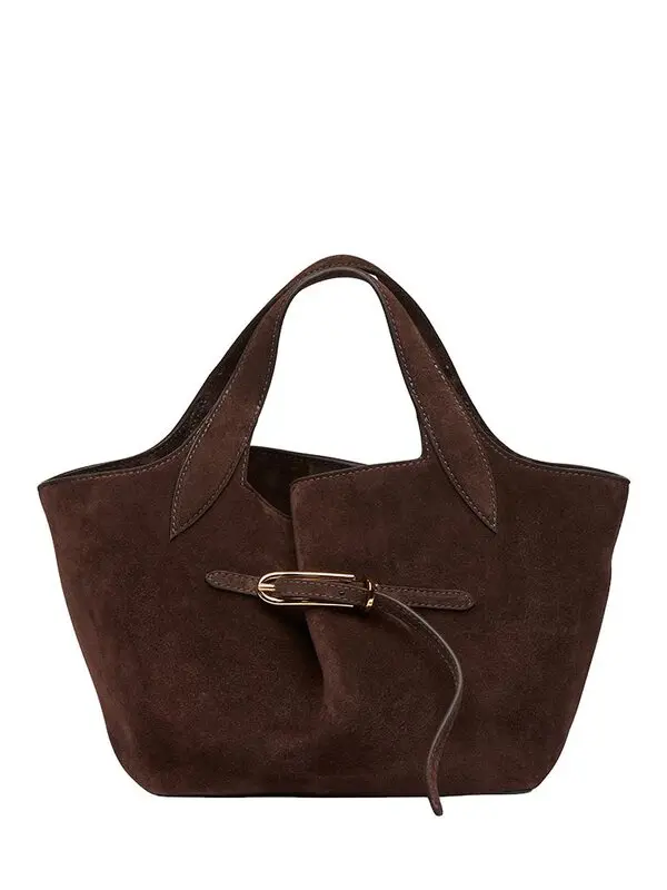 LIFFNER Mini Suede Handheld Bag - Brown