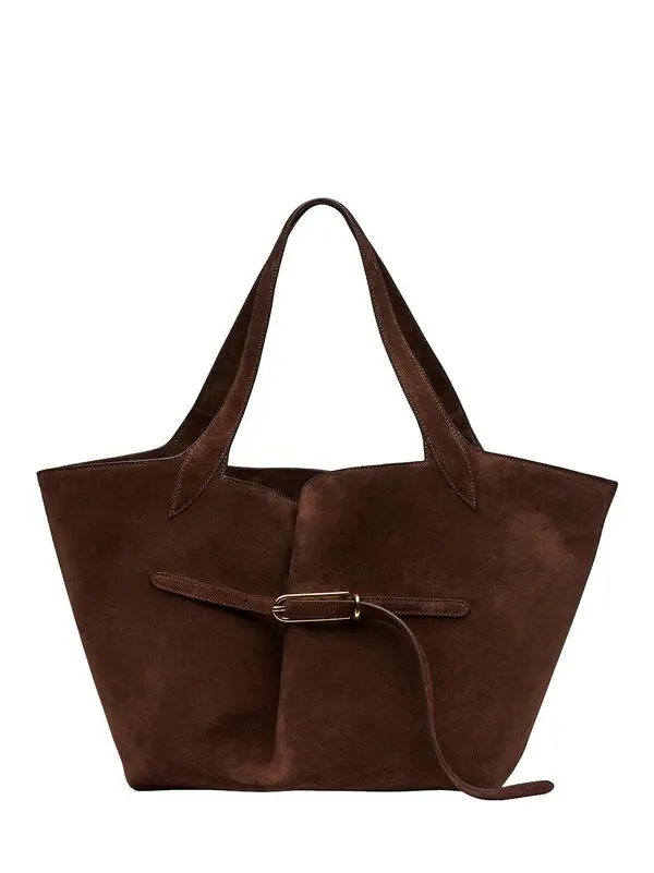 LIFFNER Dark Suede Tote Bag - Brown
