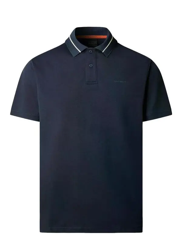 HACKETT LONDON Short-sleeve Cotton Polo Shirt - Blue
