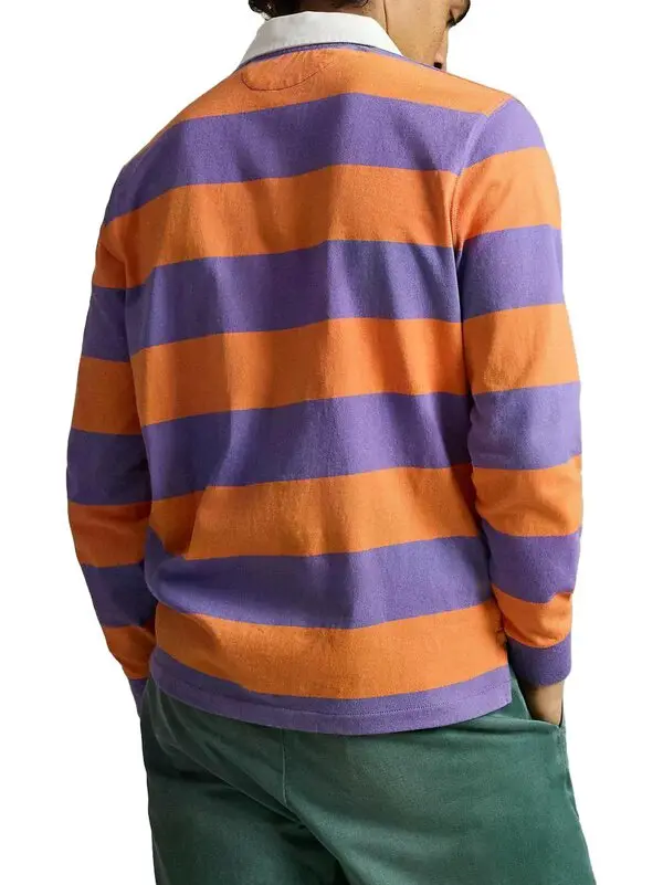 Polo Ralph Lauren Striped Long-sleeve Polo Shirt - Orange
