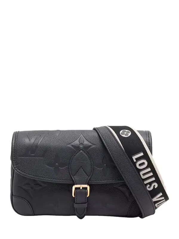 LOUIS VUITTON Monogram Empreinte Diane Satchel - Black
