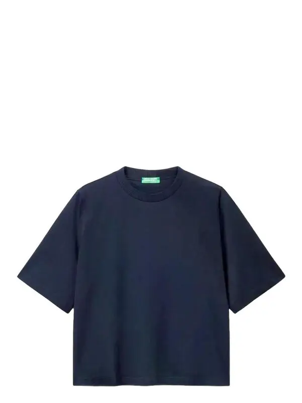 BENETTON Crew Neck Short Sleeve T-shirt - Blue