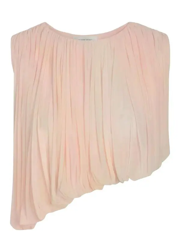Ronny Kobo Asymmetric Ruched Blouse - Pink