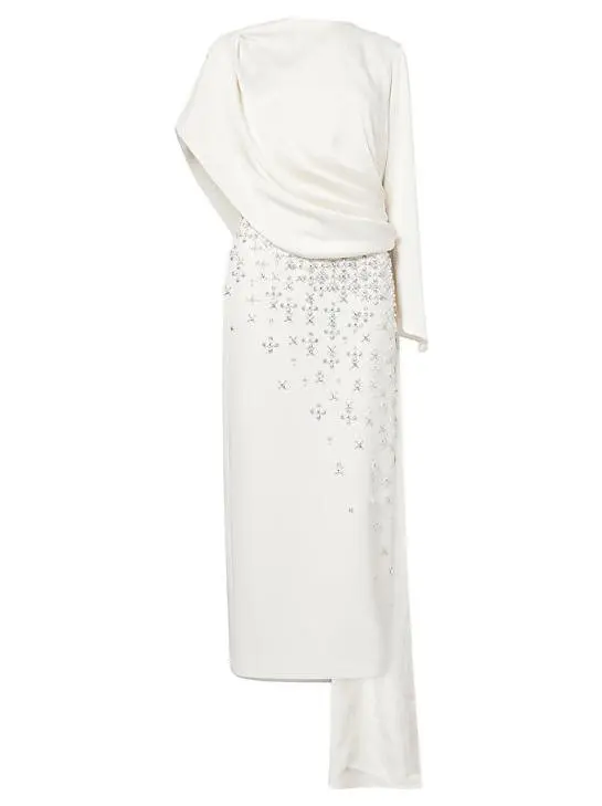 Sabina Bilenko Sequin-embellished Crepe Maxi Dress - Ivory