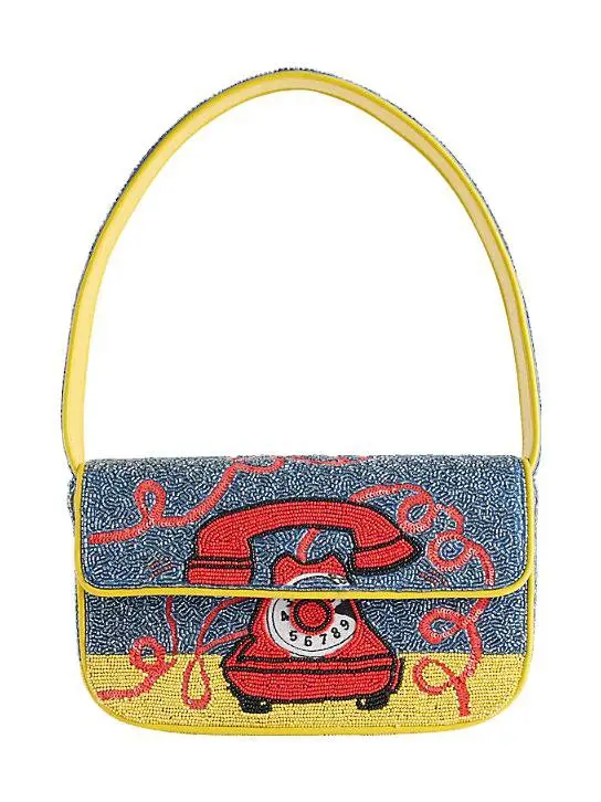 Staud Tommy Beaded Shoulder Bag - Hotline