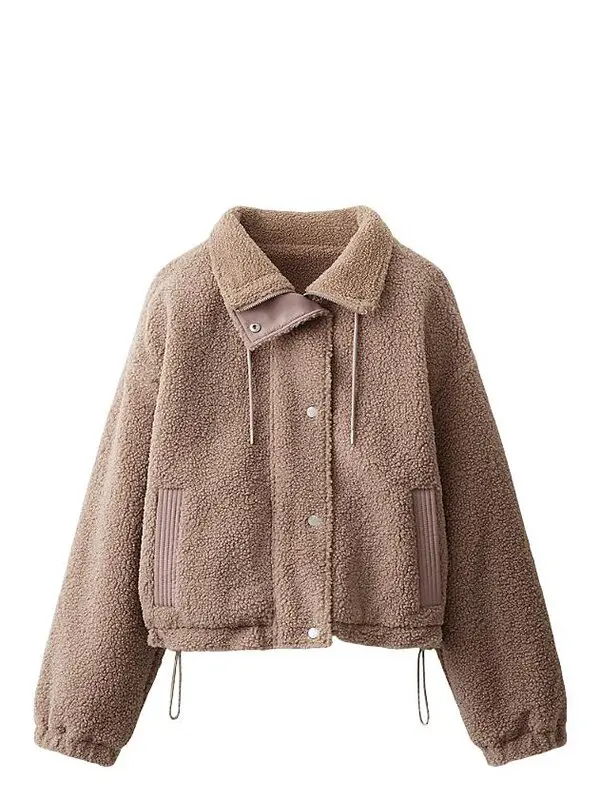 THE WHITE COMPANY Relaxed-fit Borg Jacket - Rye Marl
