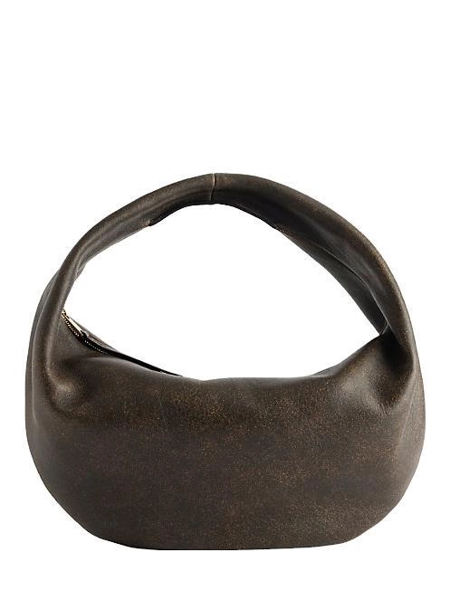 Khaite Olivia Medium Leather Hobo Bag - Natural/black