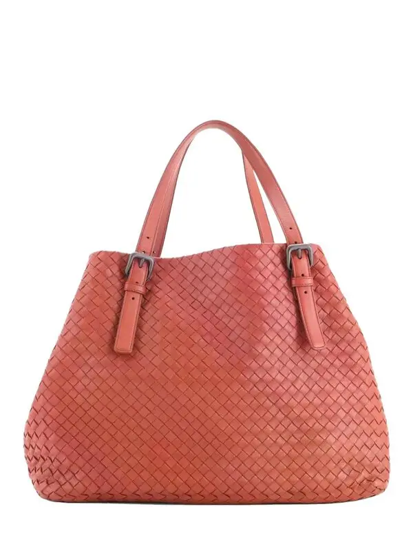 Bottega Veneta Intrecciato Nappa Large Tote Bag - Red