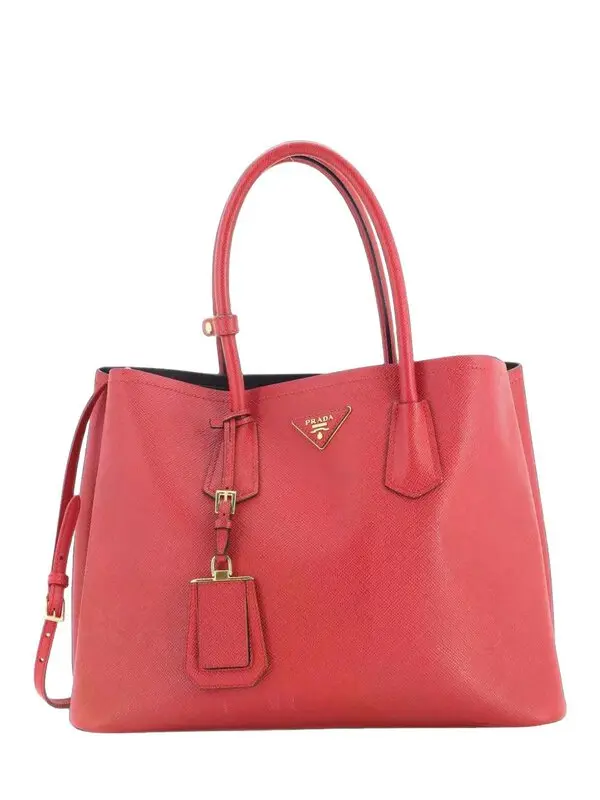 Prada Saffiano Leather Tote Bag - Red