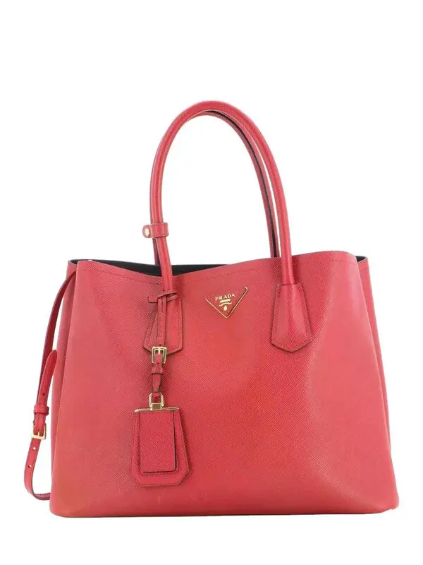 Prada Saffiano Leather Tote Bag - Red