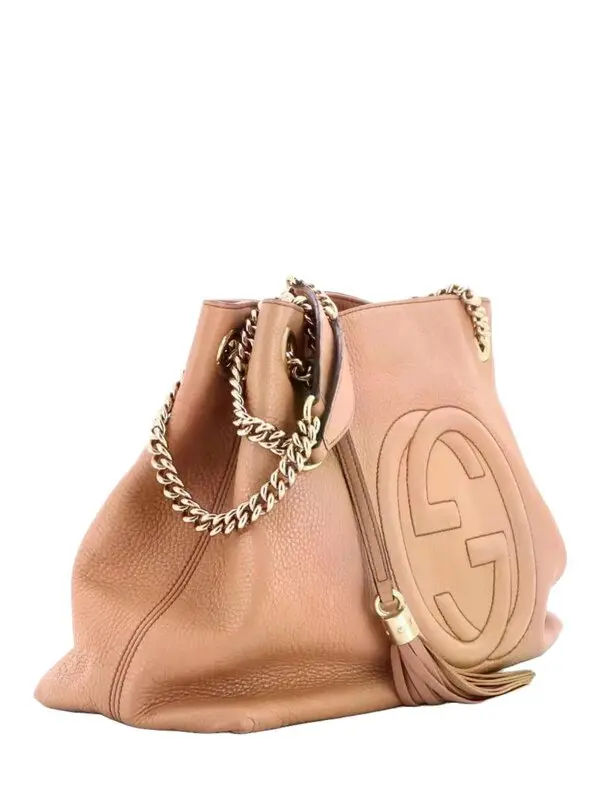 Gucci Soho Chain Strap Leather Medium Shoulder Bag - Neutrals