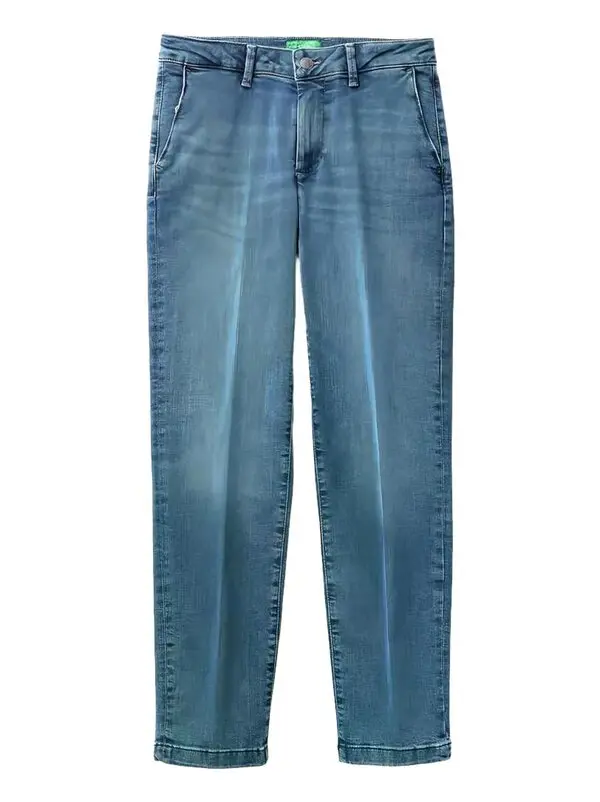 BENETTON Pressed Crease Jeans - Blue