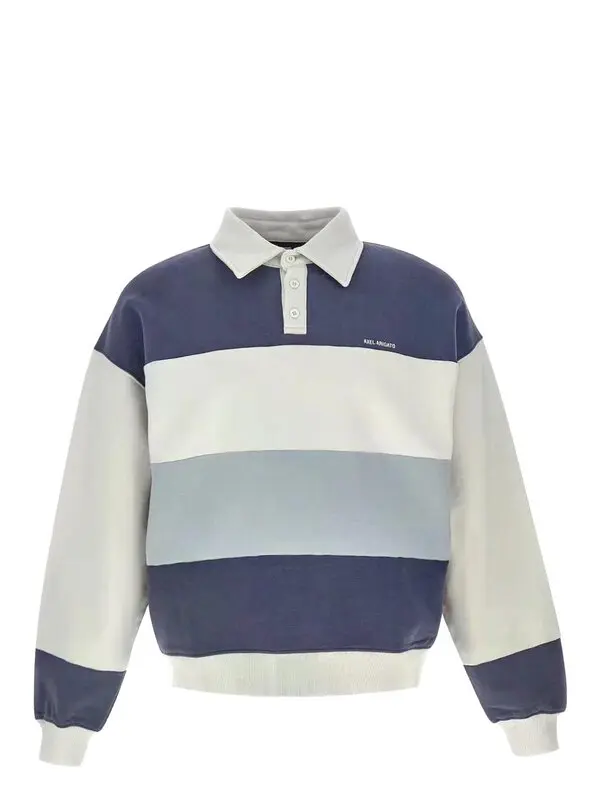 Axel Arigato Anchor Striped Polo Shirt - Blue