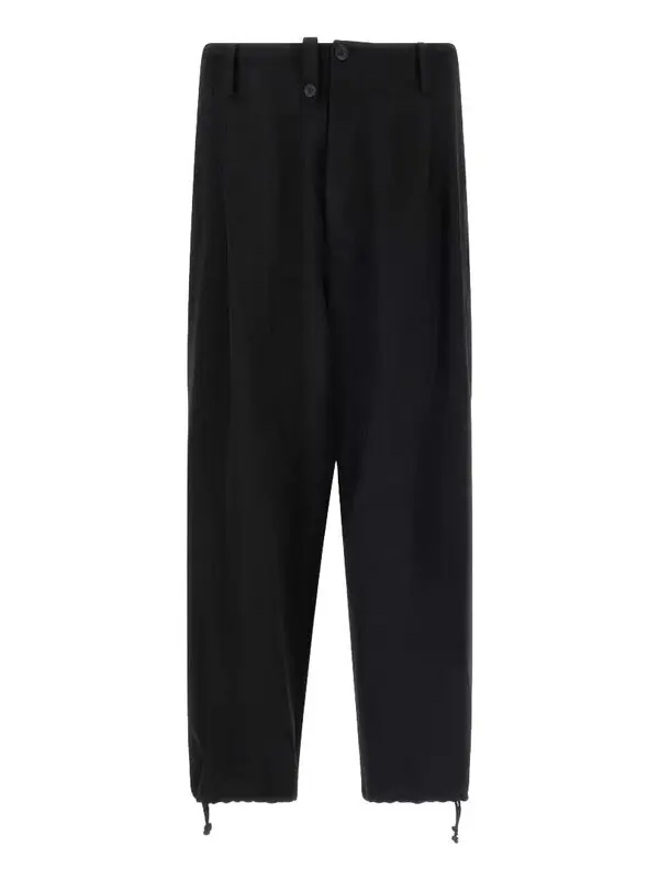 Yohji Yamamoto Wool Trousers - Black