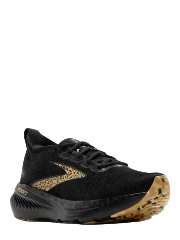 Brooks Glycerin 23 Leopard-print Lace-up Sneakers - Black