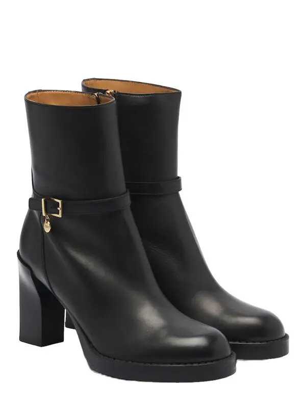 TOD'S Leather Ankle Boots - Black