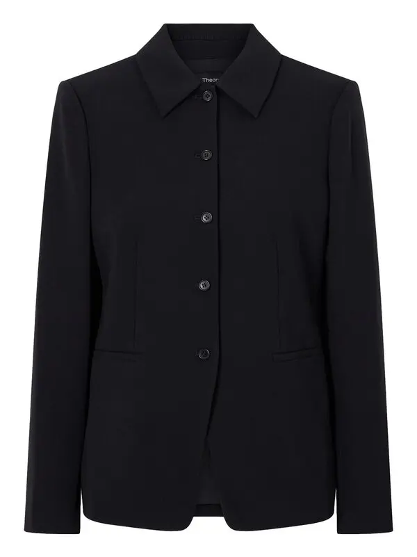 Theory Crepe Blazer - Black