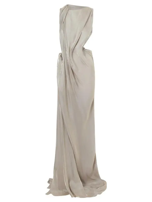 Maticevski Draped Metallic-satin Gown - Silver