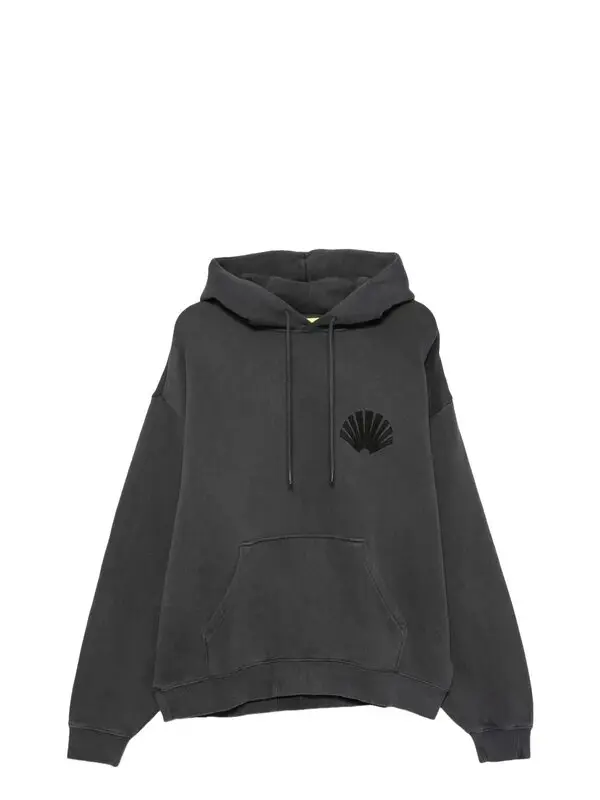 NEW AMSTERDAM SURF ASSOCIATION Logo Embroidered Drawstring Hoodie - Grey