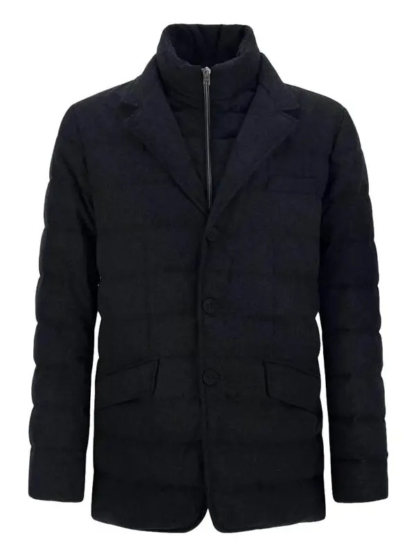 Herno Quilted Flannel Il Blazer Jacket - Blue