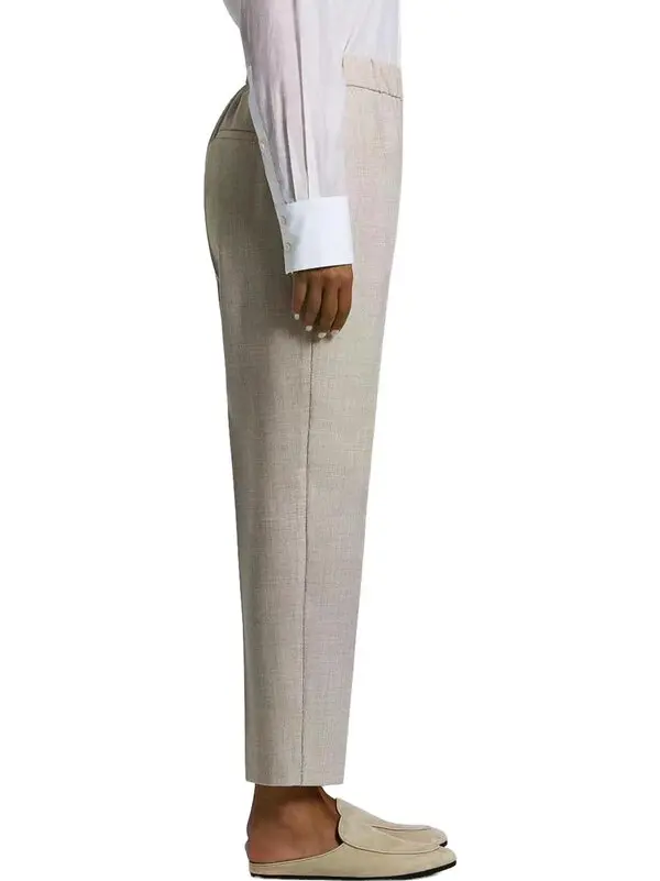 Peserico Tailored Trousers With Elasticated Waistband - Neutrals