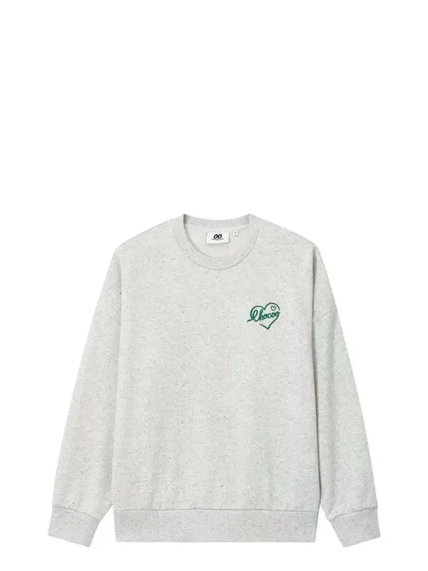 CHOCOOLATE Graphic Print Cotton Sweatshirt - Grey