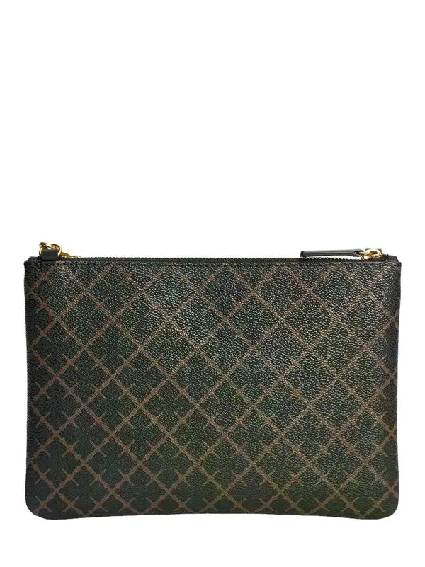 BY MALENE BIRGER Geometric Pattern Clutch Bag - Black