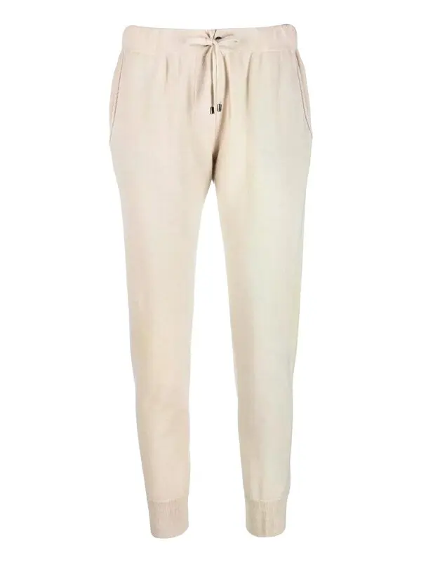 Brunello Cucinelli Cashmere Drawstring Track Pants - Neutrals