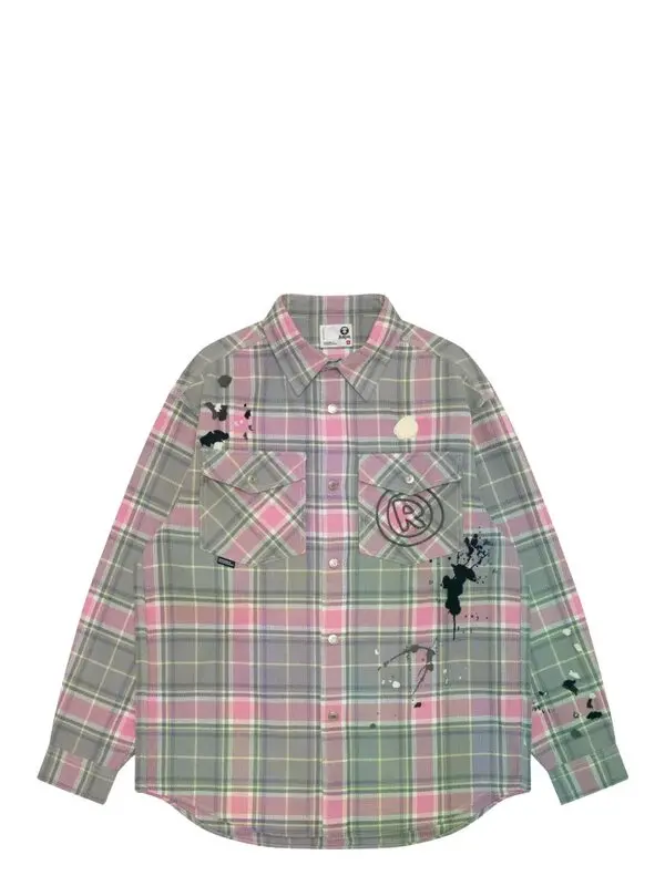 AAPE BY *A BATHING APE Check-pattern Shirt - Grey
