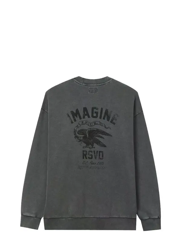 Izzue Graphic Print Patch Detail Sweatshirt - Grey