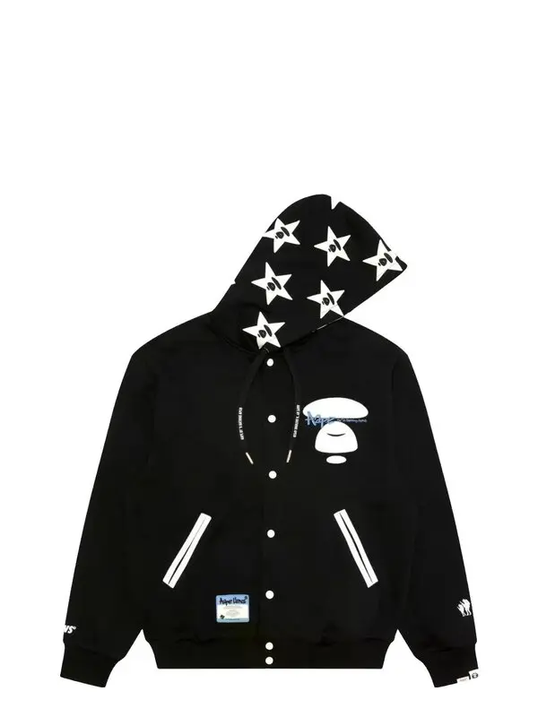 AAPE BY *A BATHING APE Embroidered Logo Hoodie - Black