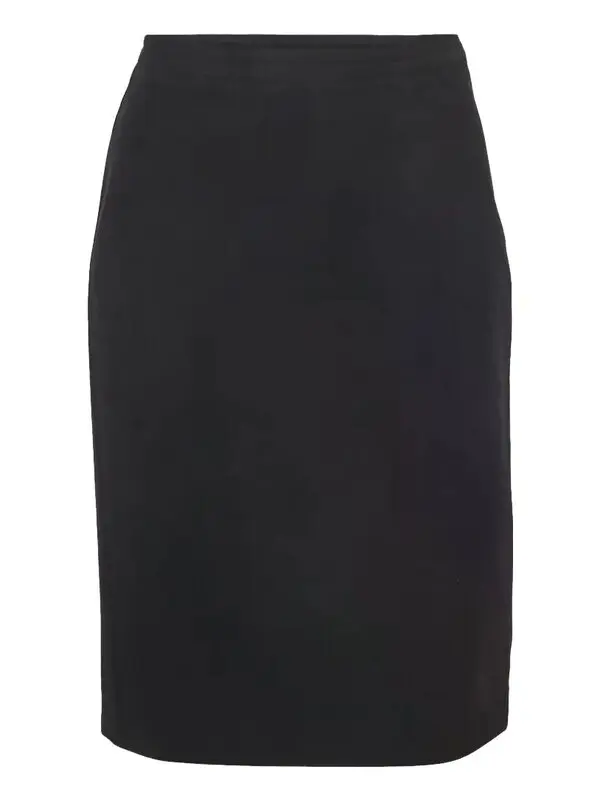 ARMANI Knitted Pencil Midi Skirt - Black