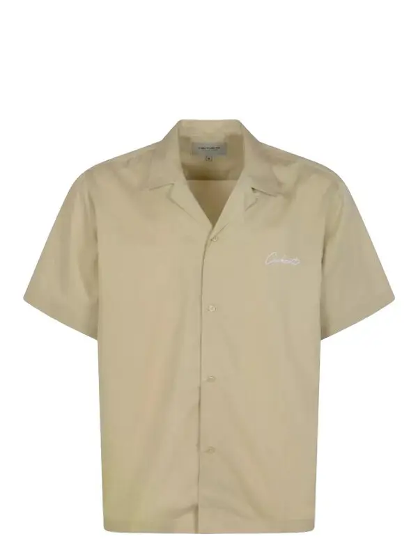 Carhartt Work In Progress Logo-embroidered Short-sleeve Shirt - Neutrals
