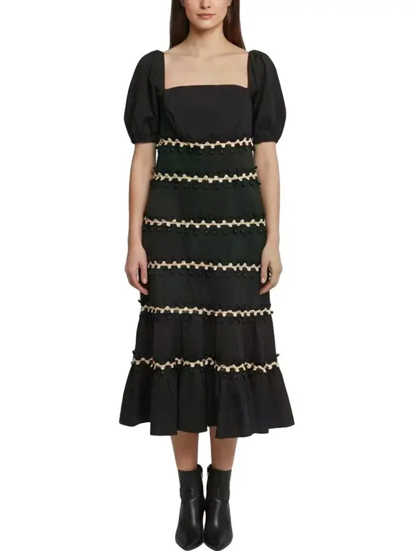 Carolina Herrera Poplin Midi Dress - Black