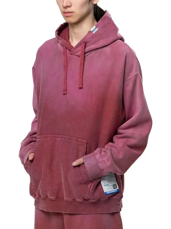 Mihara Yasuhiro Sun Faded Like Distressed Hoodie - Red