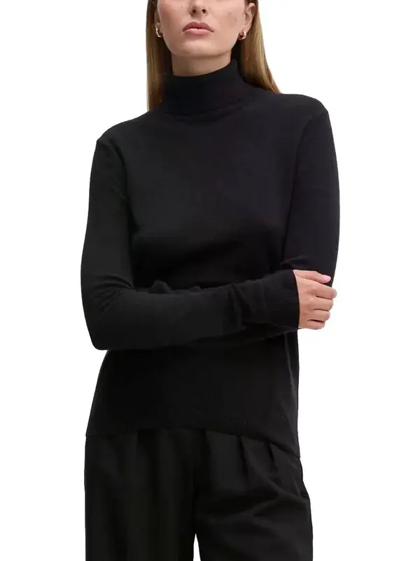 BENETTON Roll Neck Knitted Jumper - Black