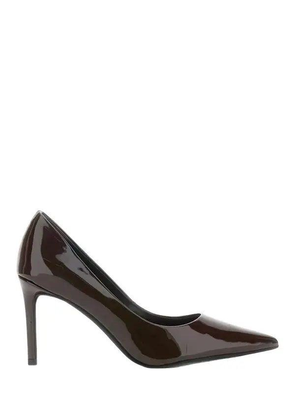 Jeffrey Campbell Patent Finish Pointed Toe Stiletto Pumps - Brown