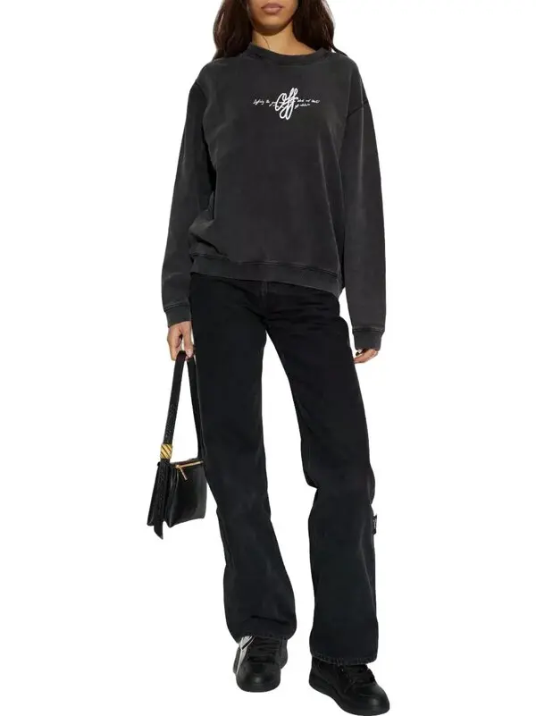 Off-White Logo-print Sweatshirt - Black