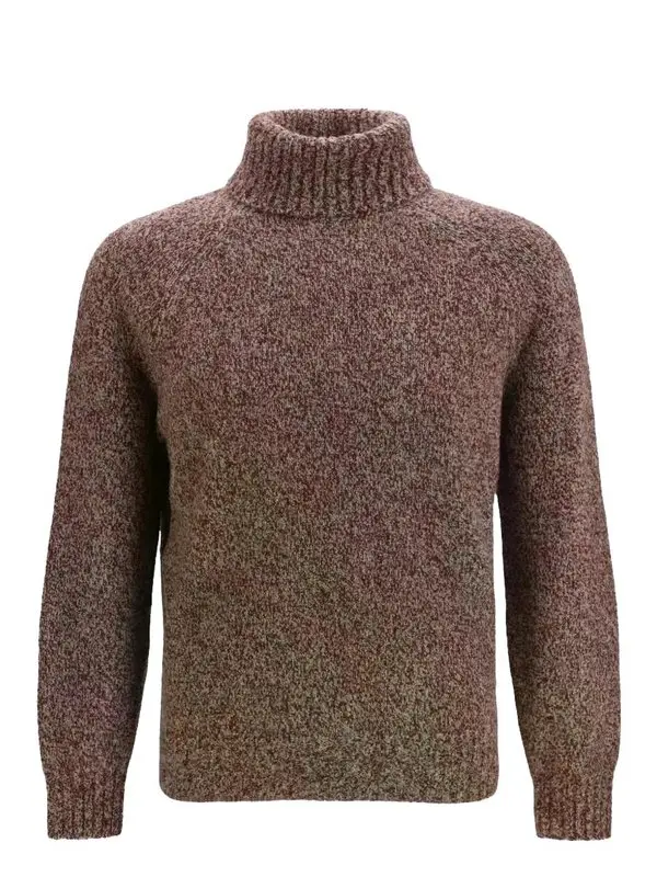 Brunello Cucinelli Ribbed-knit Wool Turtleneck Sweater - Red