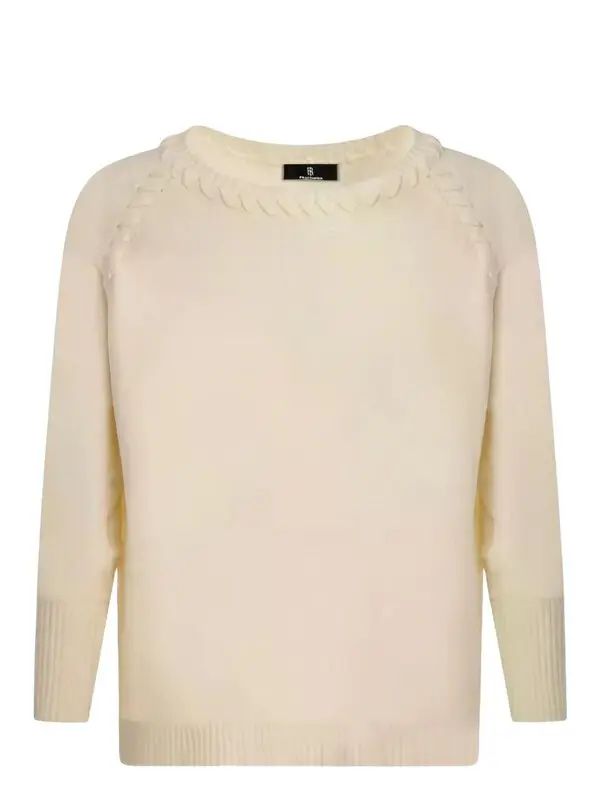 FRACOMINA Braided Detail Knit Sweater - Neutrals