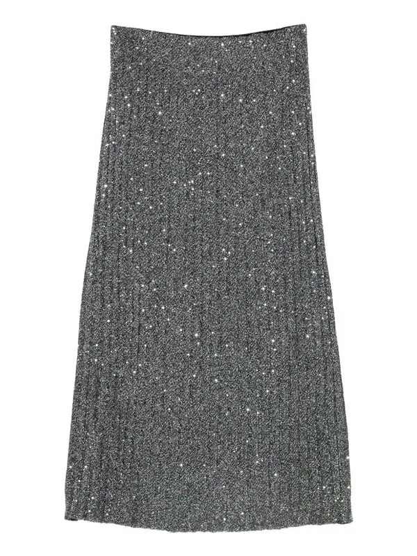 Missoni Midi Sequined Pleated Skirt - Silver