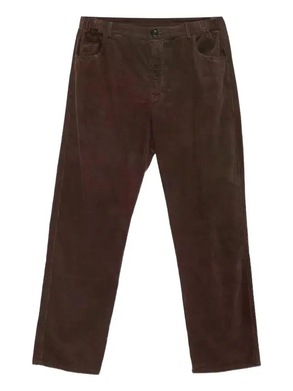 PRIVATE 0204 Corduroy Straight-leg Trousers - Brown