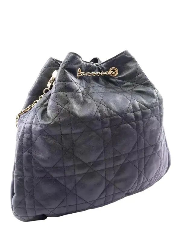 Dior 2010s Ami Cannage Bucket Bag - Black