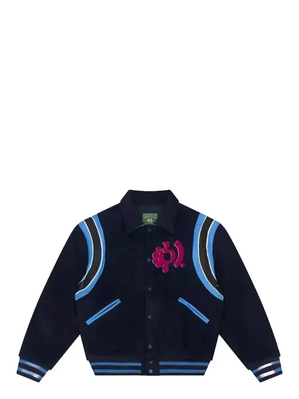 DENIM TEARS Bstroy Varsity Jacket - Blue