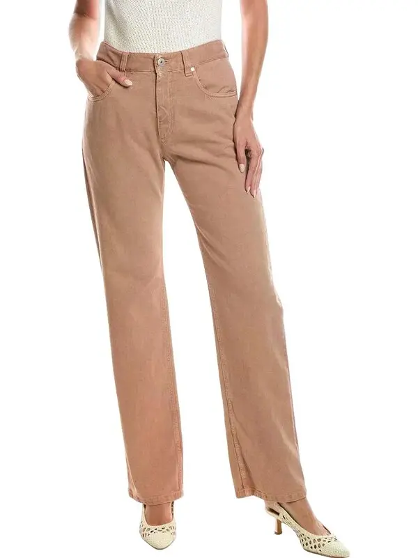 Brunello Cucinelli Straight-leg Five-pocket Jeans - Orange