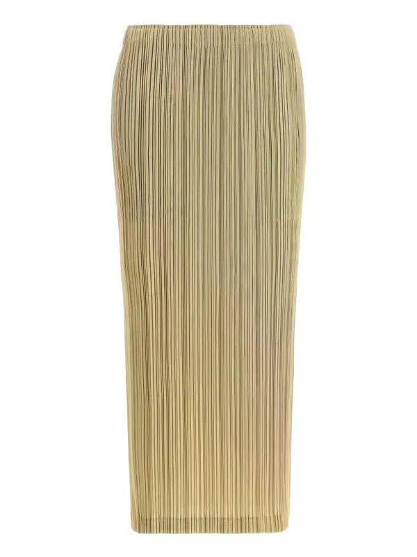 Issey Miyake Pleated Midi Skirt - Neutrals